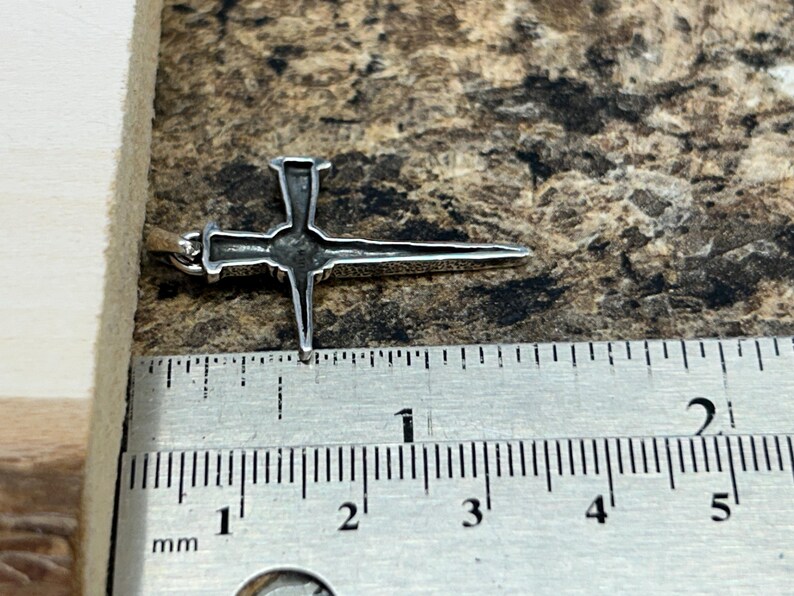 Sterling Silver Stake Cross Pendant, Sterling Silver Cross Charm ...