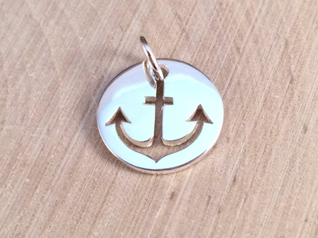 Anchor Charm Cut Out Anchor Charm Anchor Disk Cut Out - Etsy