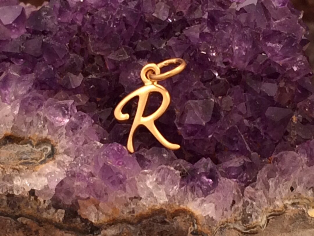 Alphabet Charm, Letter Charm, R Charm, Letter R Charm, Script Letter ...