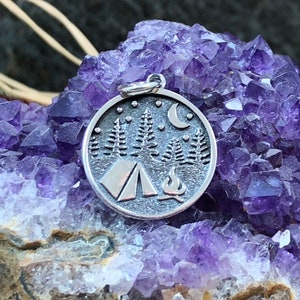 Tent Charm, Camping Charm, Campfire Scene Charm, Camping Scene Charm ...