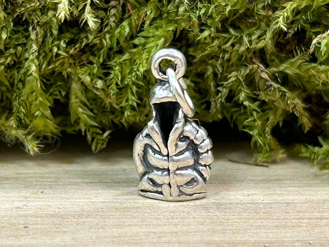 Sterling Silver Ski Parka Charm, Skier Charm, Sterling Silver Ski Charm ...