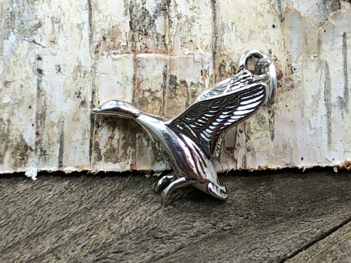 Goose Charm, Bird Charm, Lake Charm, Nature Charm, Sterling Silver ...