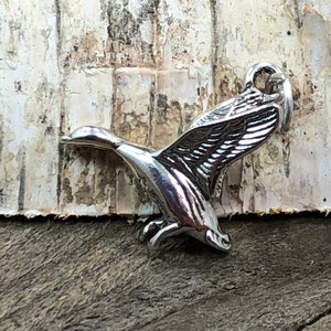 Goose Charm, Bird Charm, Lake Charm, Nature Charm, Sterling Silver ...