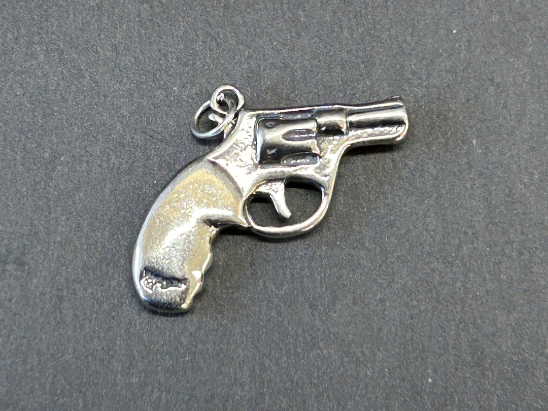 Revolver Charm, 9mm Charm, Hand Gun Charm, Gun Charm, Revolver Charm ...