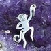 Monkey Charm, Sterling Silver Monkey Charm, Animal Lover Charm, Zoo ...