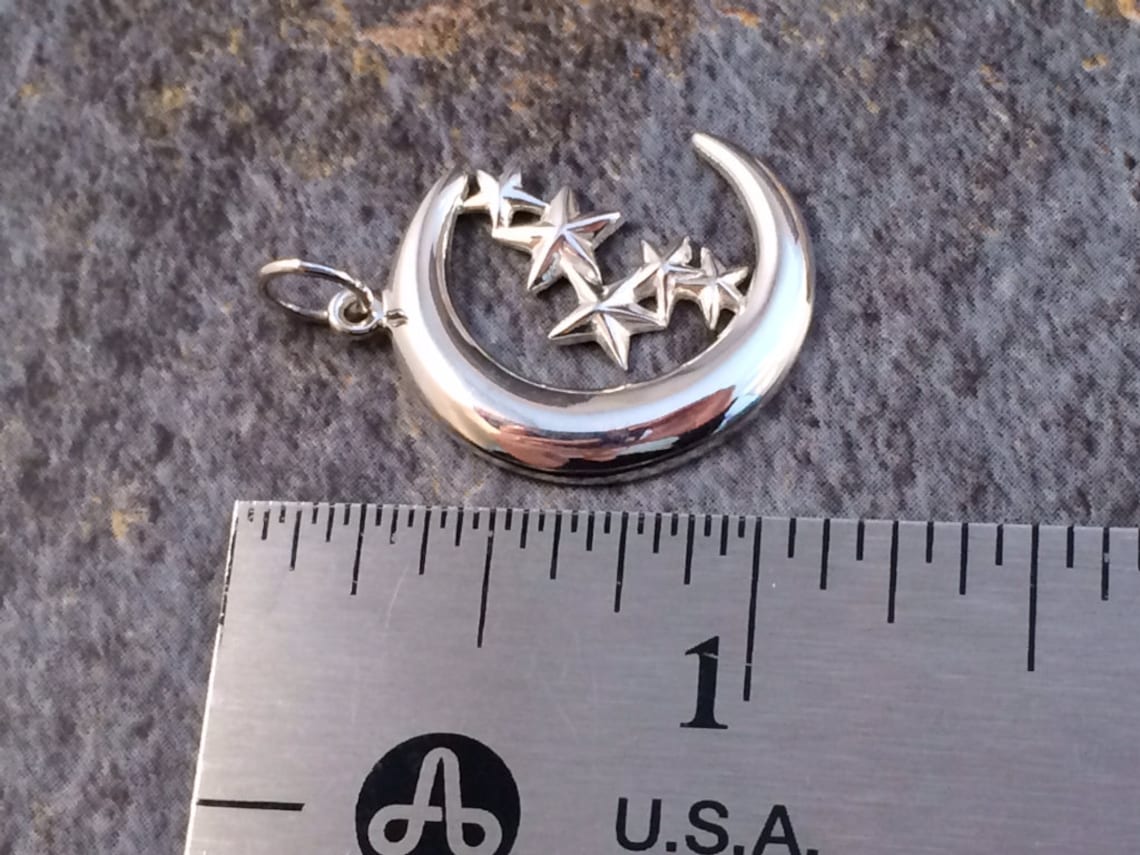 Moon and Star Charm Moon Pendant Celestial Charm Moon and - Etsy