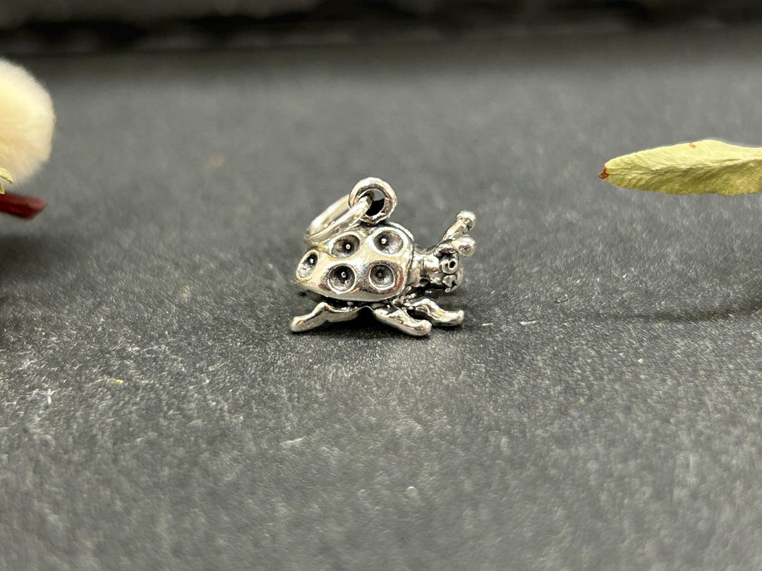 Sterling Silver Ladybug Charm, Ladybug Charm, Ladybug Pendant, Lady Bug ...