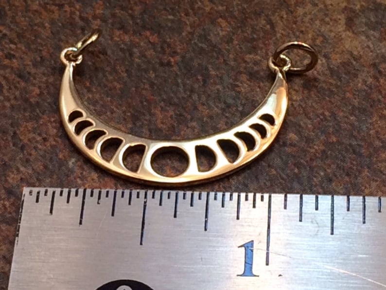 Moon Charm Phases of the Moon Charm Celestial Charm Moon | Etsy