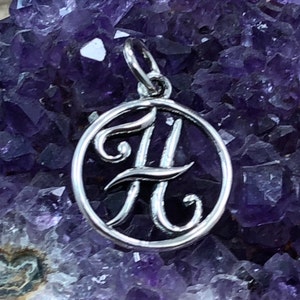 Letter H Charm, Cursive Letter H Charm, Alphabet Charm, Letter Charm, H ...