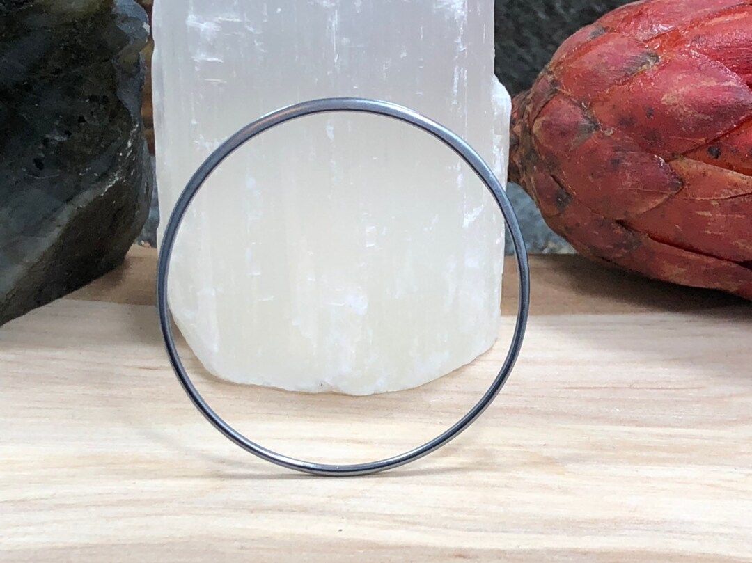 Black Circle Link Sterling Silver Circle Link Circle Link - Etsy