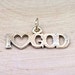 I Love God Charm, I Heart God Charm, Religious Charm, Christian Charm ...