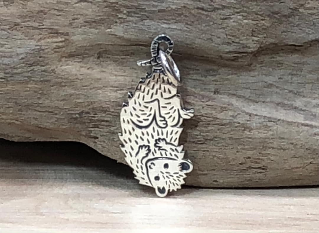 Opossum Charm, Possum Charm, Possum Pendant, Opossum Pendant, Sterling ...