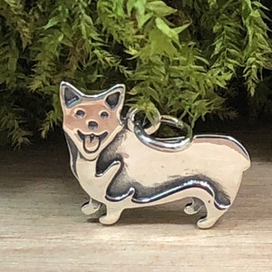 Sterling Silver Corgi Charm, Sterling Silver Dog Charm, Corgi Charm ...