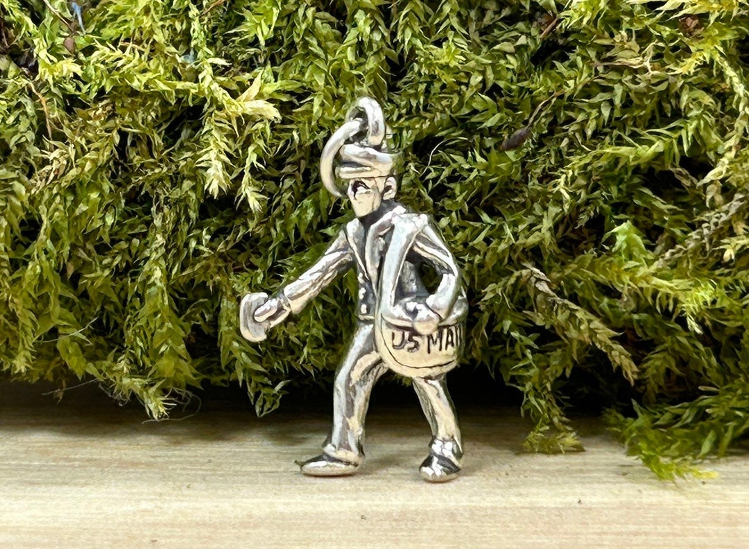 Mailman Charm, Mail Carrier Charm, Mailman Pendant, Letter Charm ...
