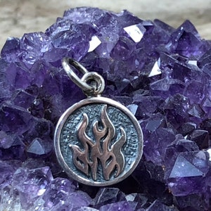 Four Elements Charm, Elements Charm, Fire Element Charm, Sterling Silver Charm - Etsy