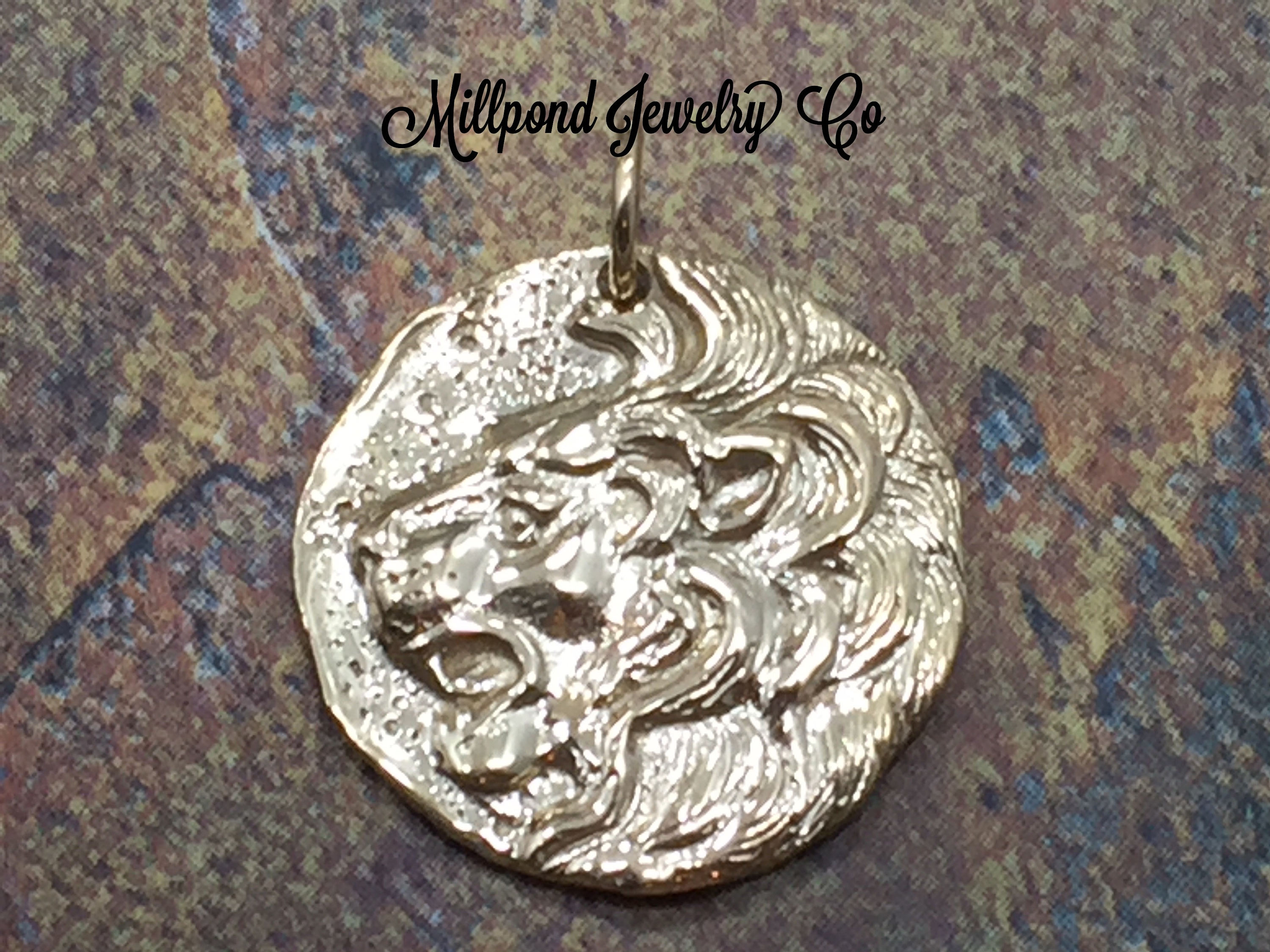 Lion Head Charm Lion Charm Coin Charm Mystical Charm - Etsy