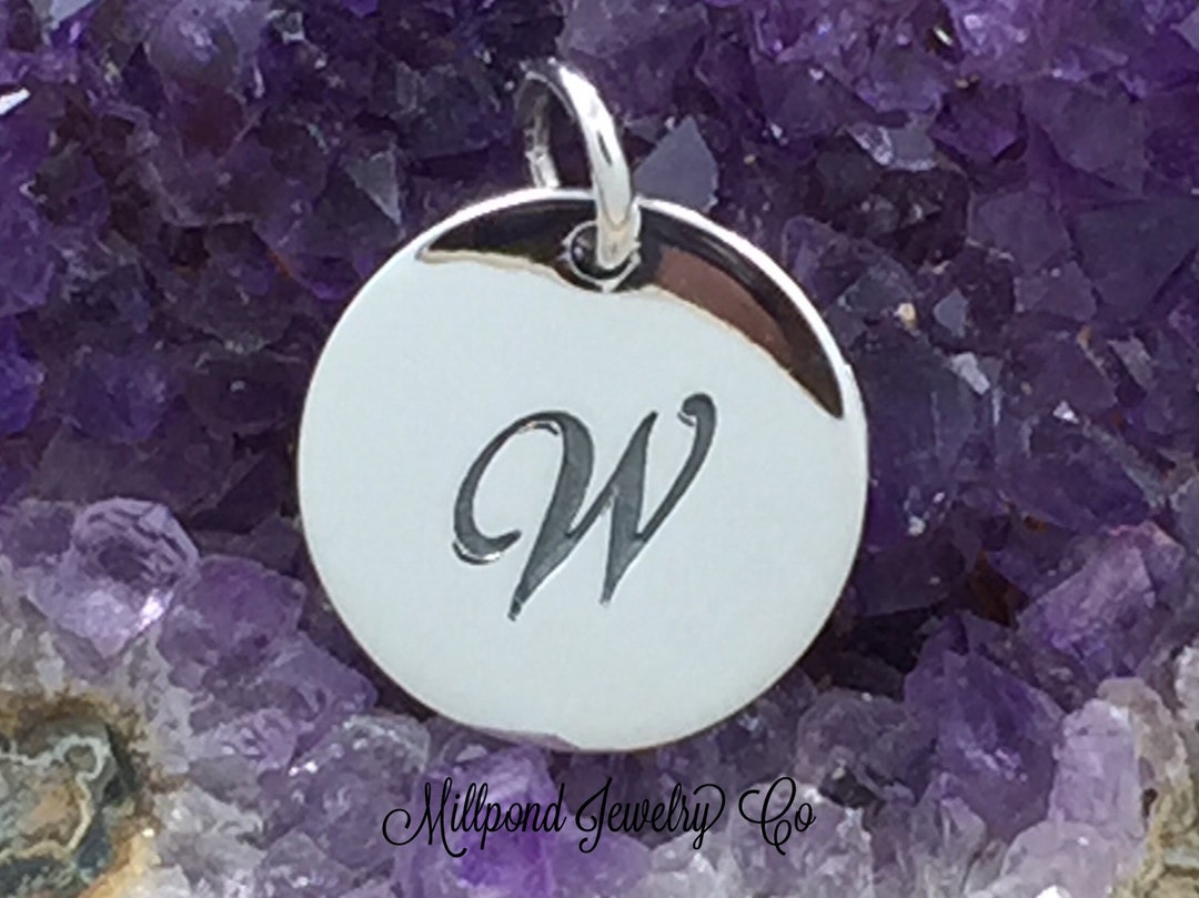 Alphabet Charm, Letter Charm, W Charm, Letter W Charm, Script Letter ...