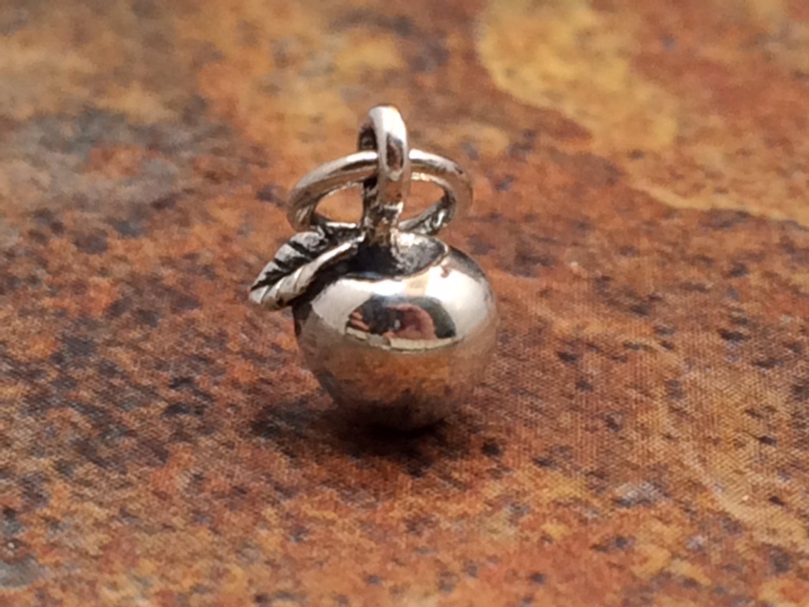 Apple Charm Lifelike Apple Charm Apple Pendant Sterling - Etsy