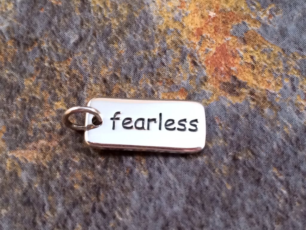Fearless Charm, Fearless Charm, Fearless Pendant, Fearless Word Charm ...