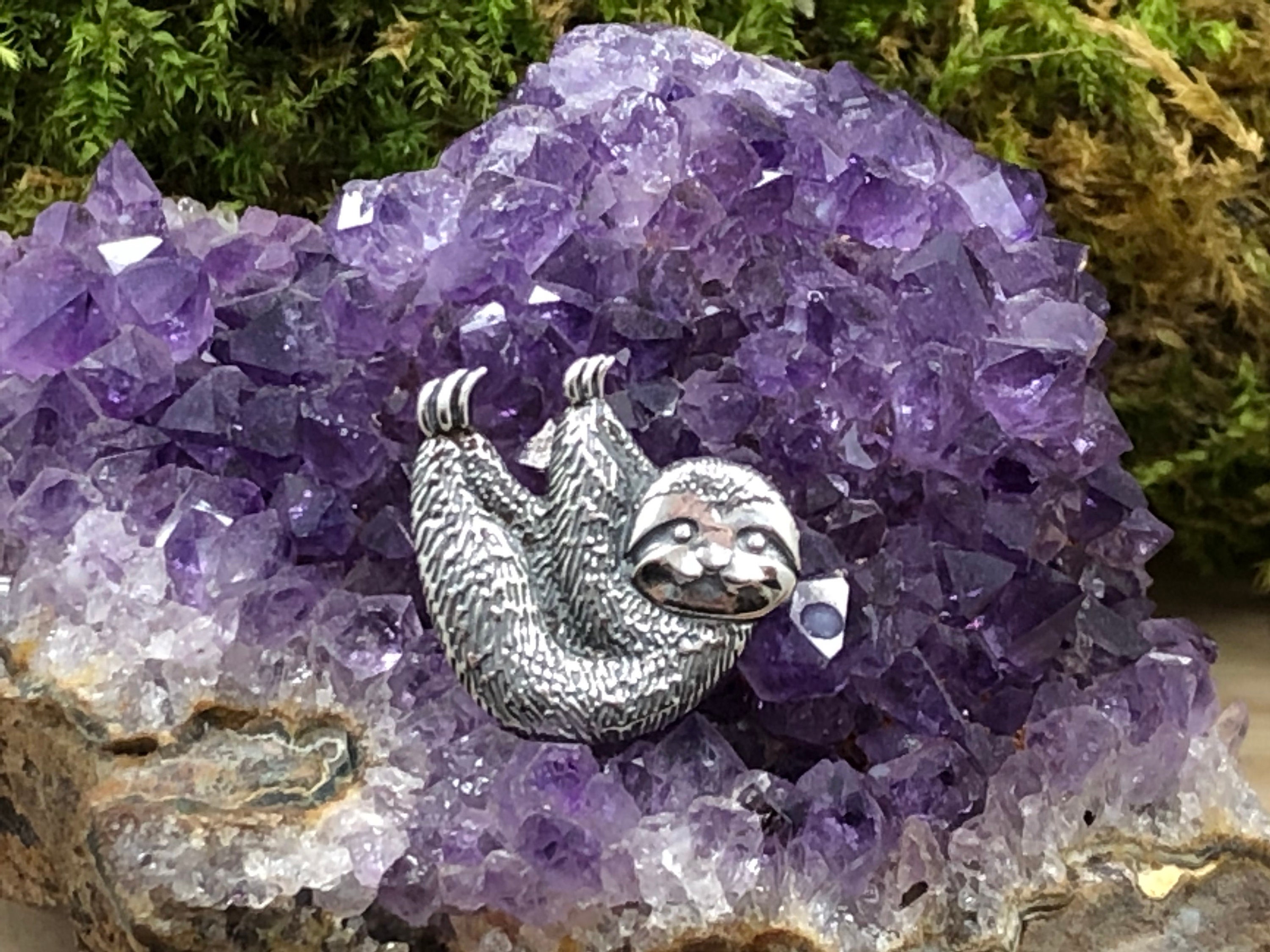 Sloth Bead Sloth Charm Sloth Pendant Sterling Silver Charm | Etsy