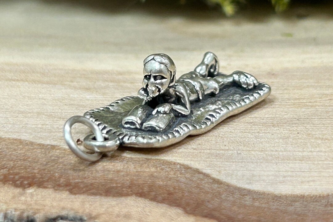 At the Beach Charm, Ocean Charm, Ocean Pendant, Beach Charm, Reading at ...