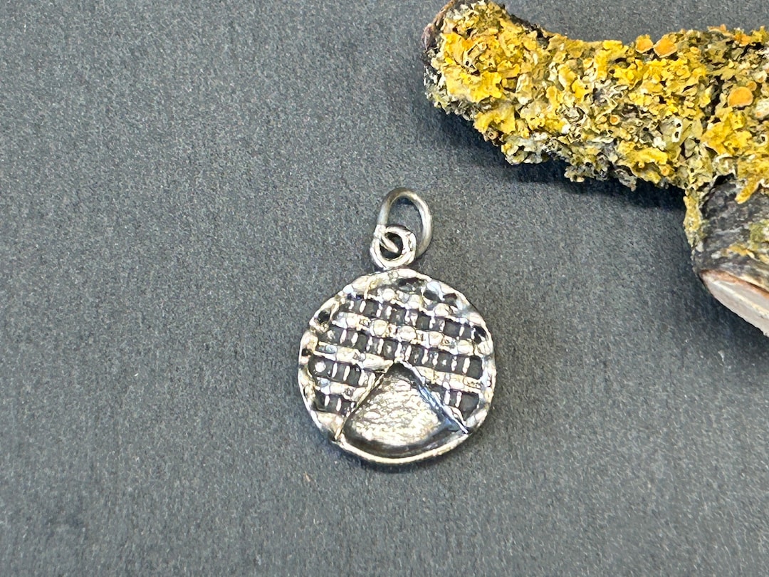 Sterling Silver Pie Charm, Pie Charm, Pie Pendant, Pie Tin Charm, Food ...