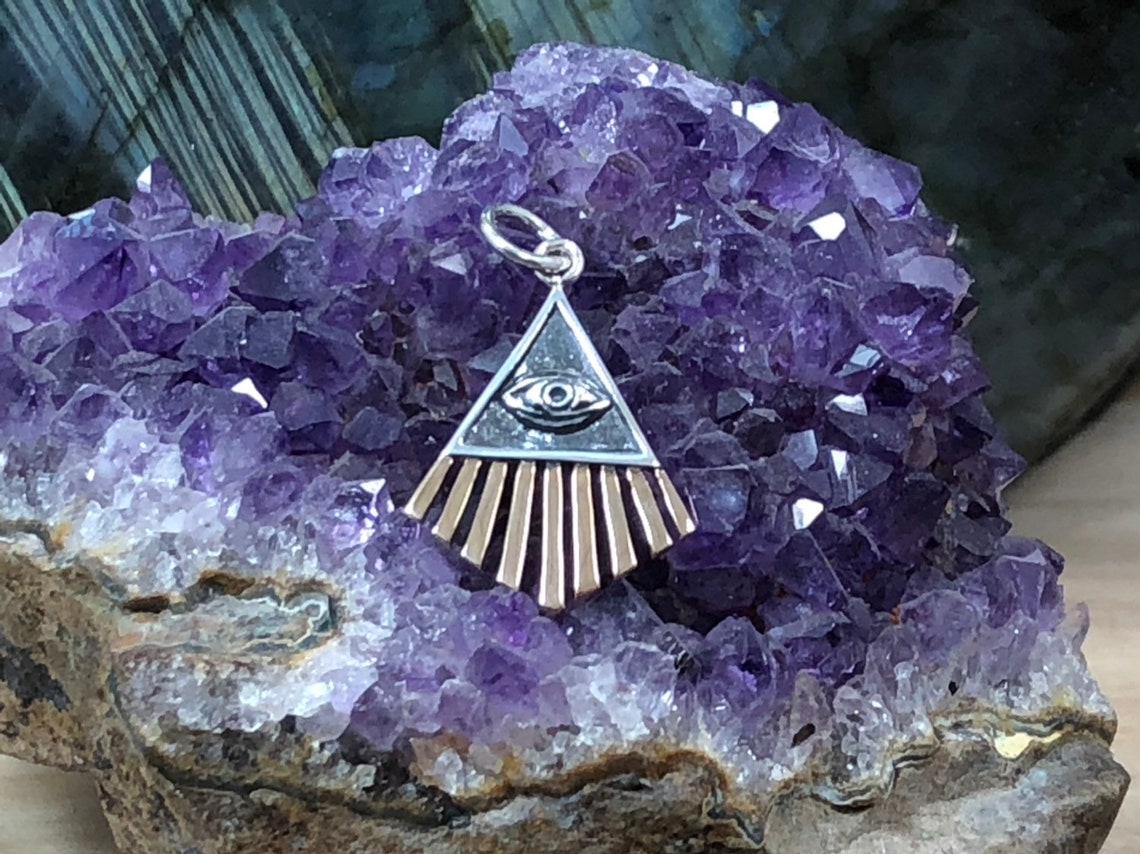 All Seeing Eye Charm All Seeing Eye Pendant Sterling Silver - Etsy