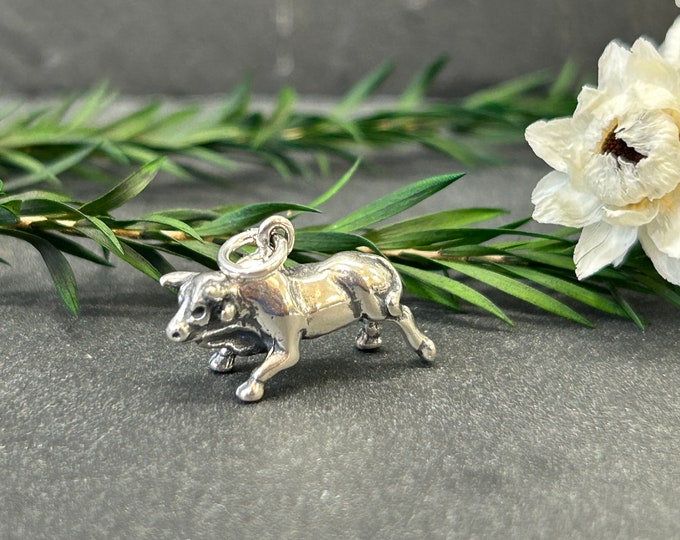 Bull Charm, Bull Pendant, Bull Wrangler Charm, Barrel Racer Charm ...