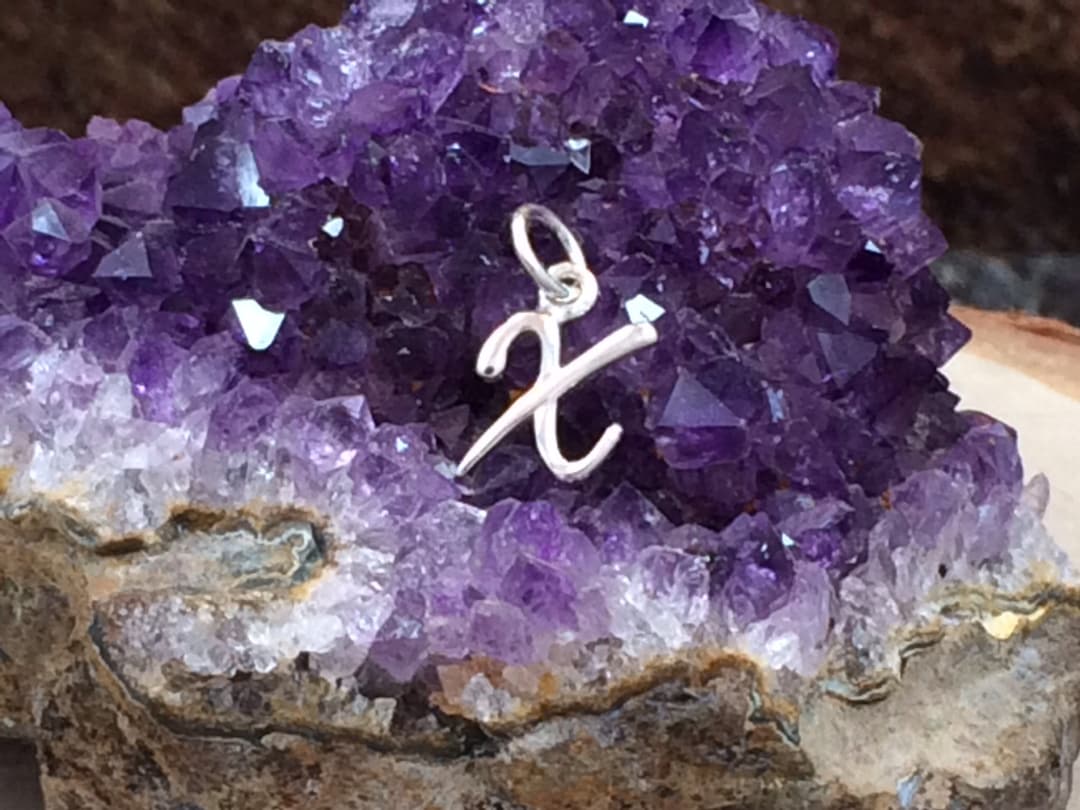 Alphabet Charm, Letter Charm, X Charm, Letter X Charm, Script Letter ...