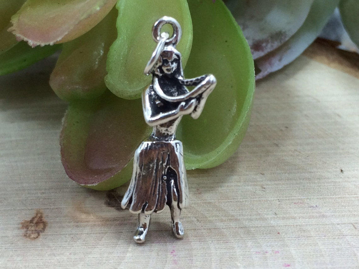 Hula Dancer Charm, Hula Dancer Pendant, Hawaii Charm, Hawaii Pendant ...