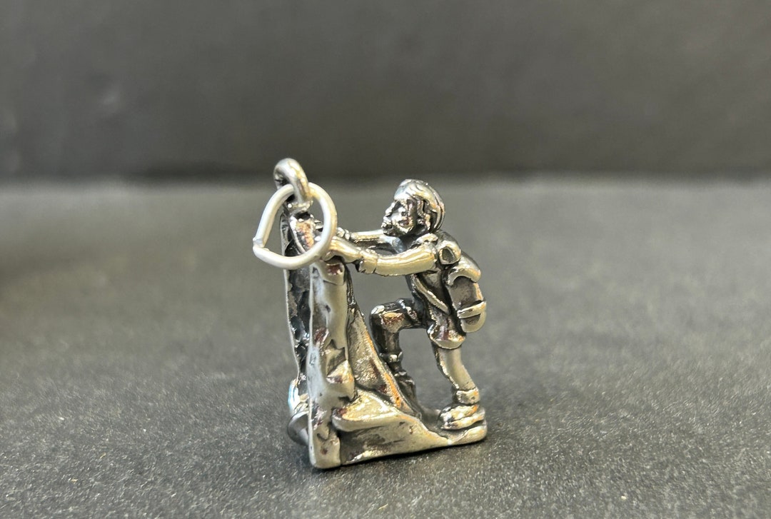 Mountain Climber Charm, Rock Climbing Charm, Athlete Charm, Outdoors ...