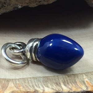 Christmas Light Charm, Christmas Bulb Charm, Sterling Silver Christmas ...
