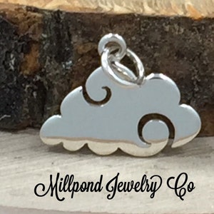 Cloud Charm Flat Cloud Sky Charm Rain Cloud Weather Charm - Etsy