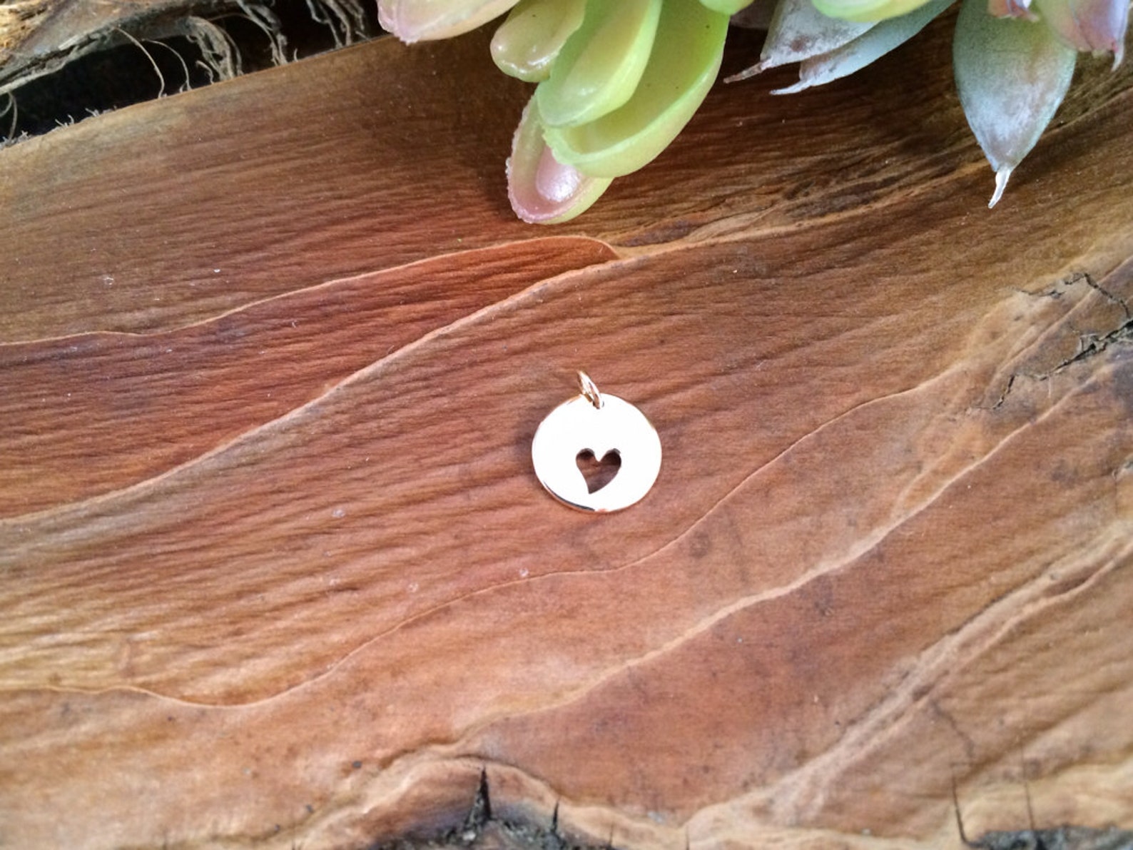 Heart Charm, Heart Pendant, Cut Out Heart Charm, Bronze Heart Charm ...