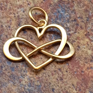 Infinity Heart Charm, Infinity Charm, Heart Charm, Infinity Link ...