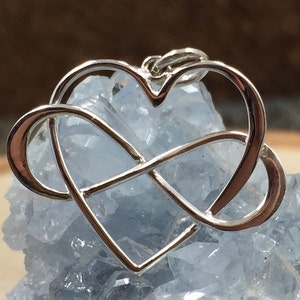 Infinity Heart Charm, Infinity Charm, Large Heart Charm, Infinity Link ...