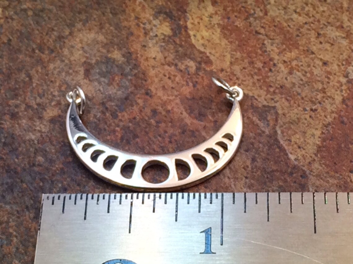 Moon Charm Phases of the Moon Charm Celestial Charm Moon | Etsy