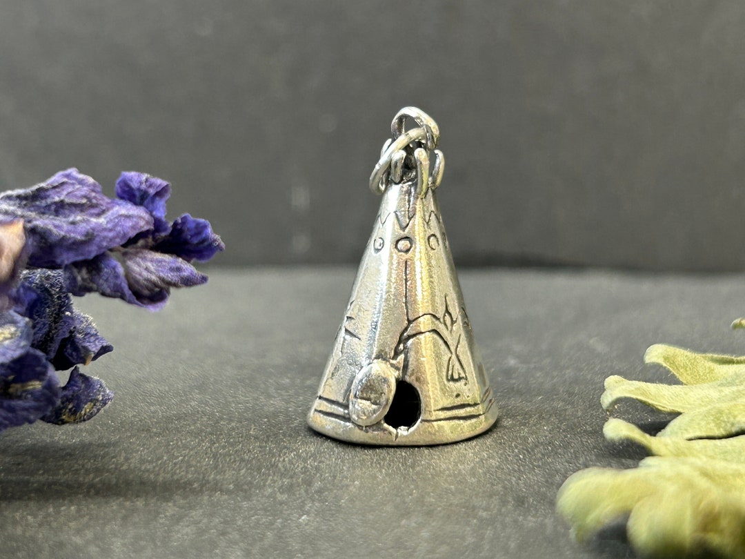 Tepee Charm, Teepee Charm, Native American Jewelry, Sterling Silver ...