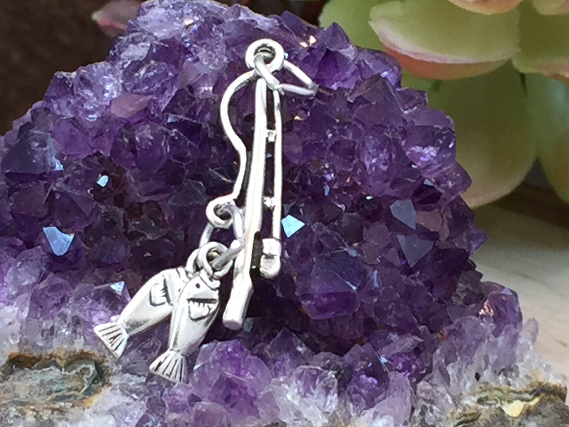 Fishing Pole Charm Fishing Charm Fish Charm Fisherman - Etsy