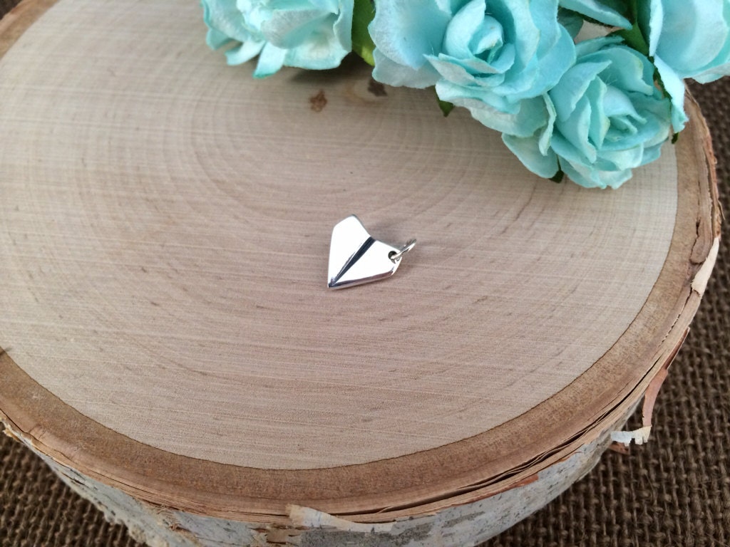 Paper Airplane Charm Paper Airplane Pendant Airplane Charm - Etsy