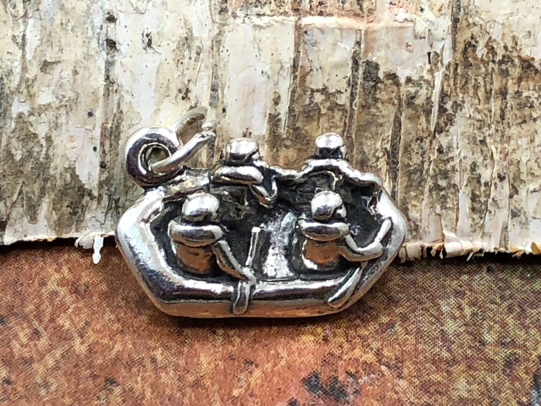 Rafting Charm, White Water Rafting Charm, Men in Raft Charm, Boat Charm ...