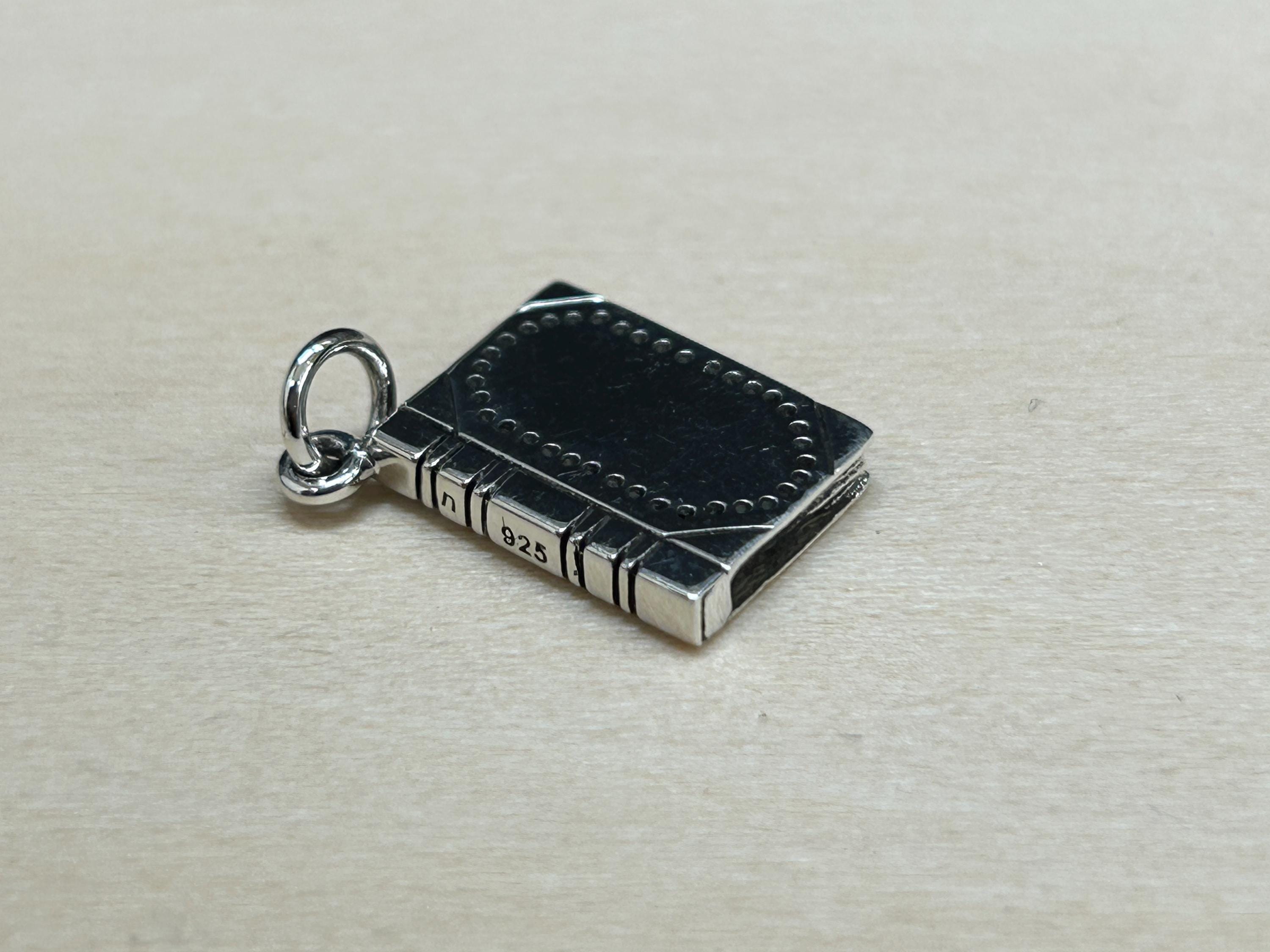Book Charm, Book Pendant, 3-D Book Charm, Book Lover Gift, Reader Charm ...