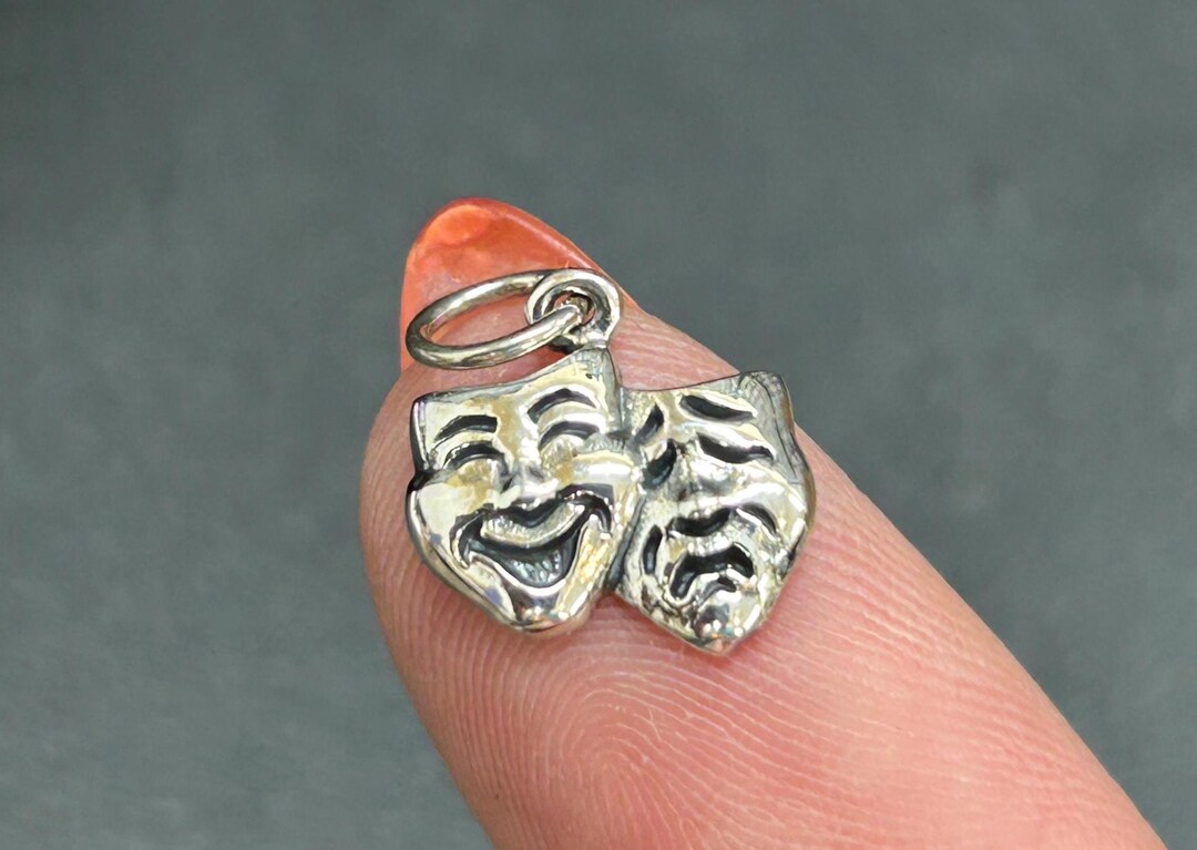 Theater Mask Charm, Comedy and Tragedy Charm, Acting Charm, Actor Charm ...
