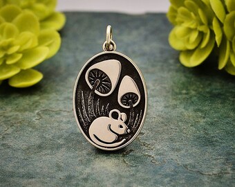 Mouse Charm, Mouse Pendant, Sterling Silver Mouse Charm, Jewelry ...