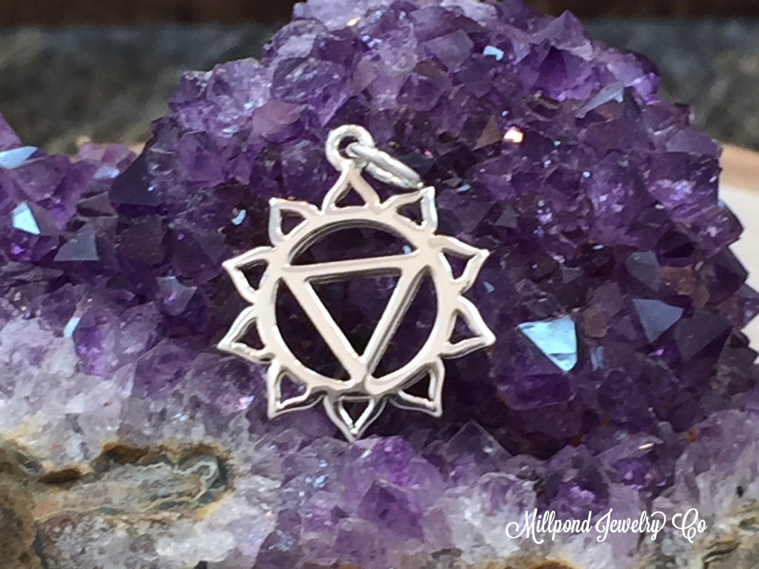Chakra Charm, Solar Plexus Chakra Charm, Yellow Chakra Charm, Sterling ...
