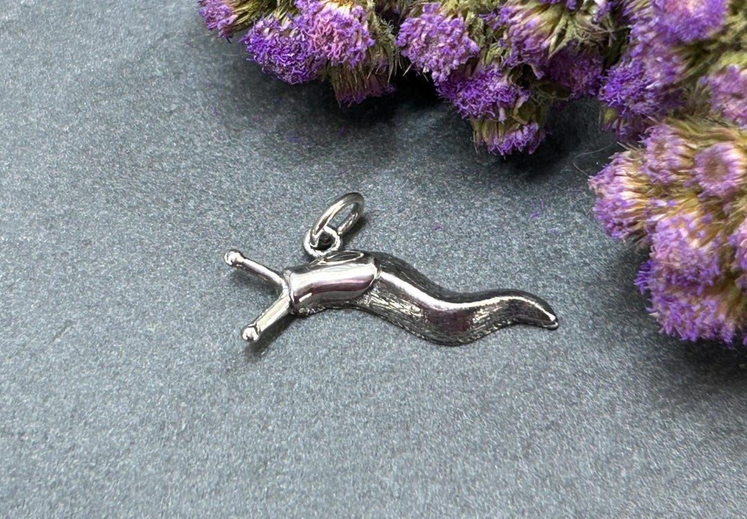 Sterling Silver Banana Slug Charm, Slug Pendant, Sterling Silver Charms ...