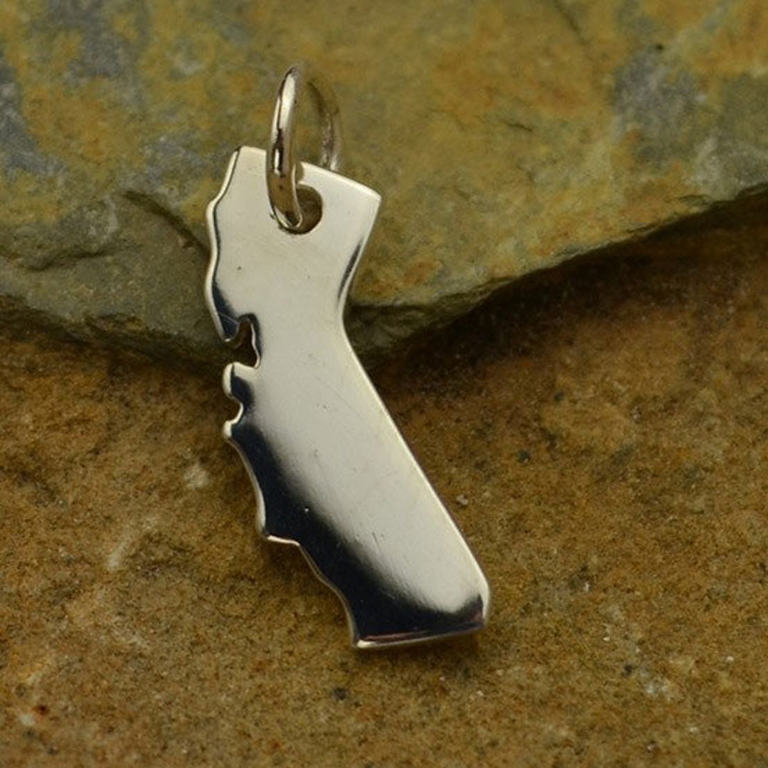 California Charm California Pendant California Stamping - Etsy