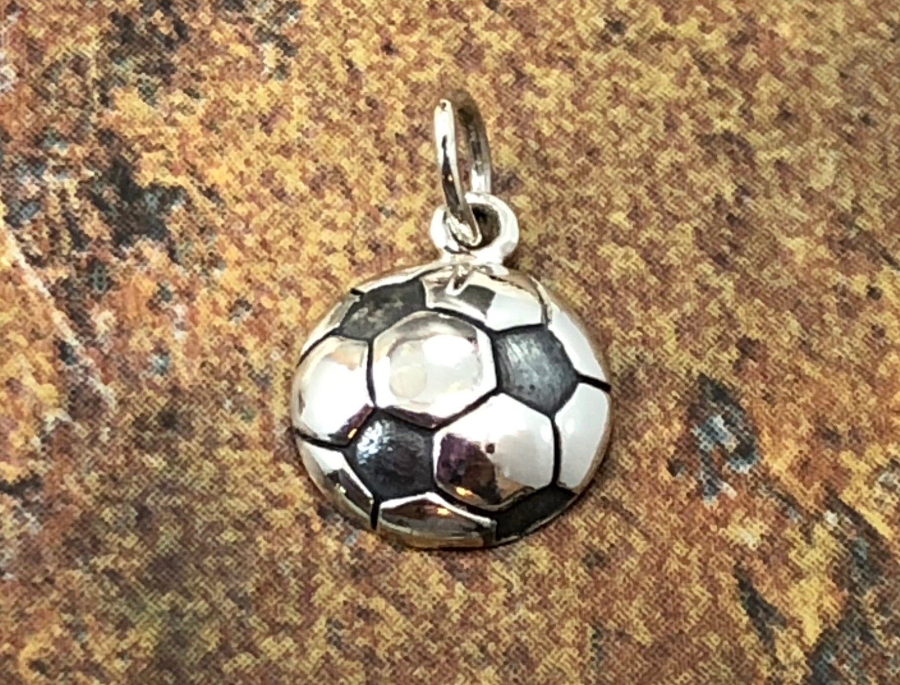 Sterling Silver Soccer Ball Charm, Soccer Ball Charm, Soccer Mom Charm ...