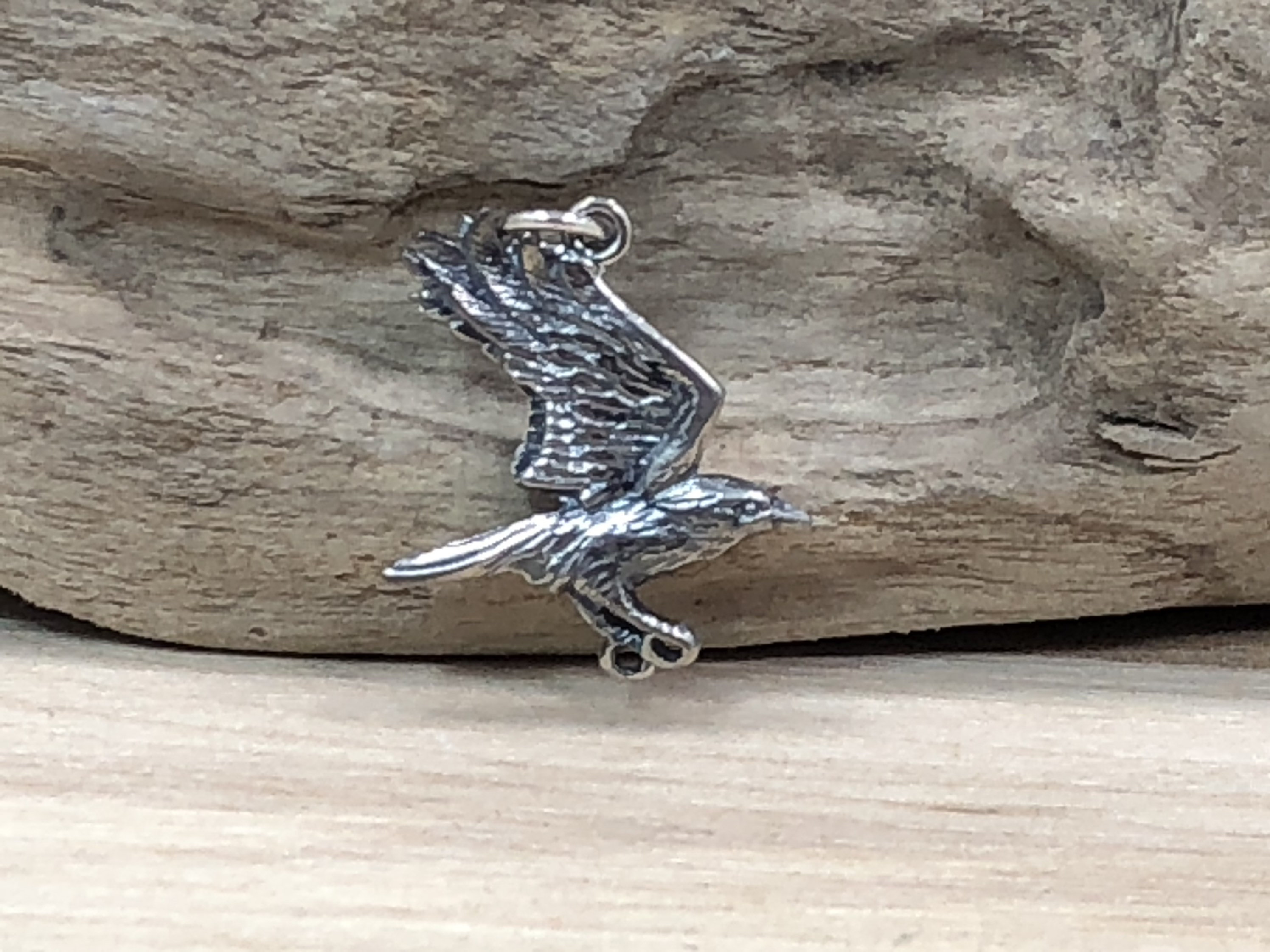 Raven Charm Flying Raven Charm Flying Raven Pendant Raven - Etsy