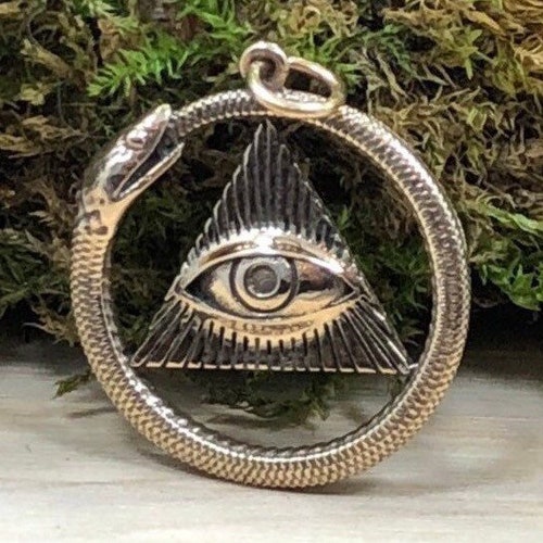 All Seeing Eye Charm All Seeing Eye Pendant Ouroboros - Etsy
